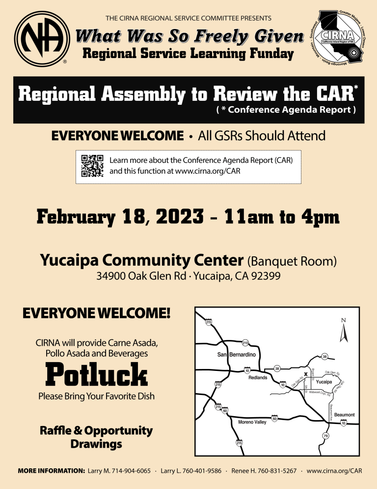 CIRNA Regional Assembly to Review the CAR